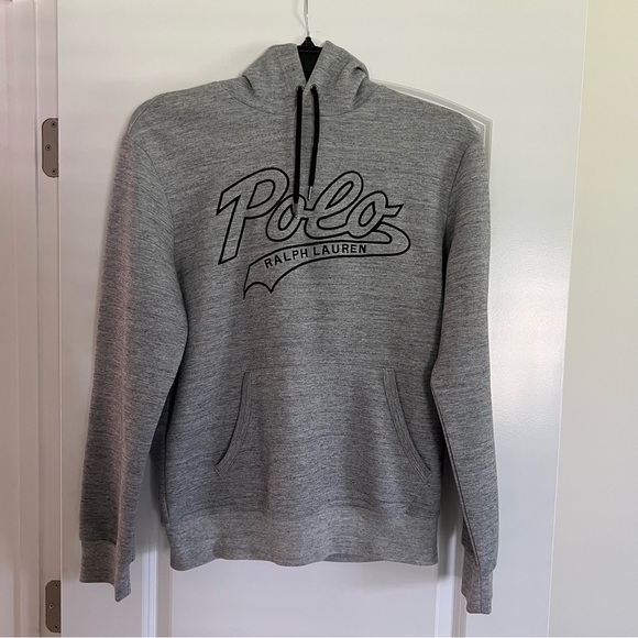 Polo Ralph Lauren | Shirts | Polo Ralph Lauren Hoodie Gray With Script ...